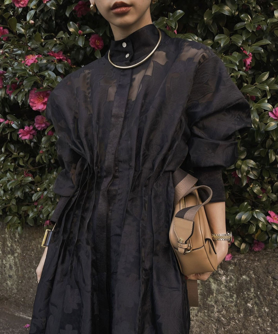 Ameri VINTAGE（アメリヴィンテージ） 【Sサイズ】UND SHEER JACQUARD TUCK DRESSShareris | 特別な”時”のためのレンタルサイト