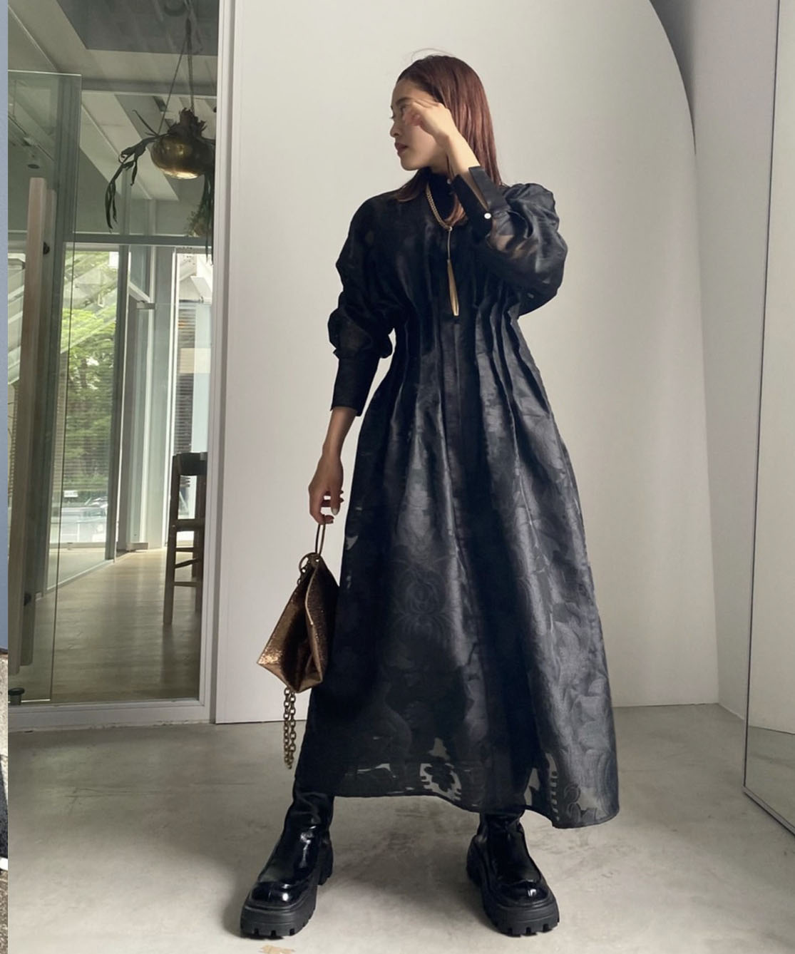 Ameri VINTAGE（アメリヴィンテージ） 【Sサイズ】UND SHEER JACQUARD TUCK DRESSShareris | 特別な”時”のためのレンタルサイト